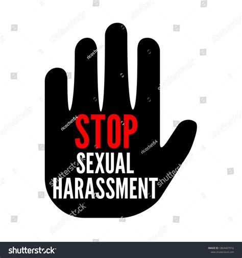 Stop Sexual Harassment Symbol Illustration Stock Illustration