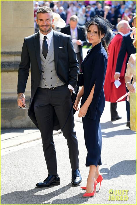David And Victoria Beckham Attend Their Second Royal Wedding Photo