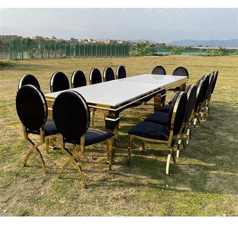 Rectangle Luxury Dining Table Wedding Banquet Table Party Events Table Couples Shower Table