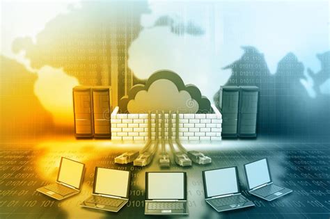 Cloud Computing Internet Networking Concept Stock Illustration