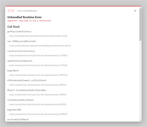 Nextjs With Keycloak Error Rnextjs