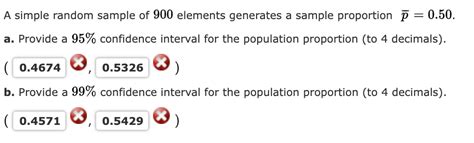 solved a simple random sample of 900 ﻿elements generates a