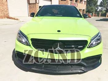 B Style Real Carbon Fiber Front Lip Spoiler For Benz W205 C63 C63s Amg