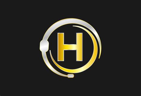 Premium Vector Headphones Green Triangle Node Vector With Latter H