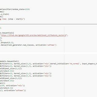 Chunk Of Code Of The Models Used In This Study Download Scientific Diagram