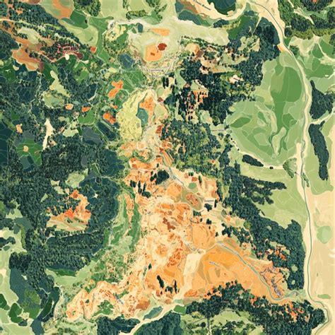 A Gis Map With Layers For Wildlife Habitats Protected Areas And Conservation Efforts Premium