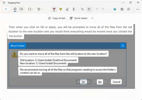copy text from an image using the windows snipping tool ocr feature