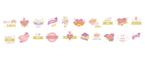 Premium Vector Best Mom Sticker Illustration