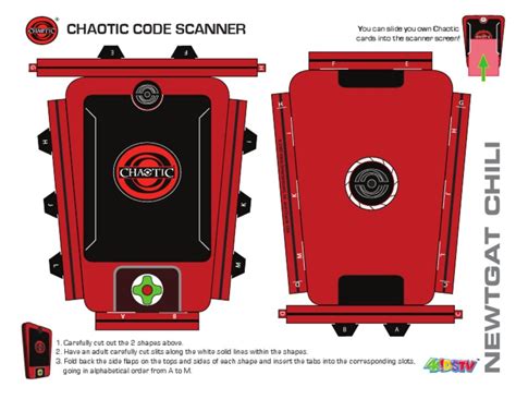 Chaotic Code Scanner You Can Slide You Own Chaotic Cards Into The