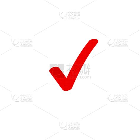 红色 距离标记 计算机图标 复选标记 符号 分离着色 检查表 检验栏 核准的 选择