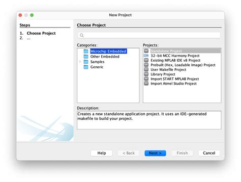 how to create a new microchip mplab x ide programming project — mirobo