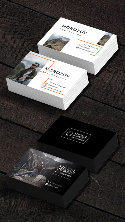 Дизайн визитки для Фотографа on Behance
