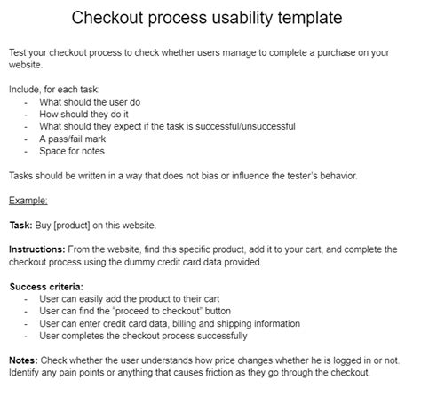 12 Usability Testing Templates Checklist And Examples