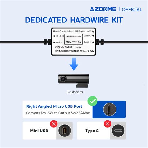 Azdome Hw03l Hardwire Kit Azdome Official