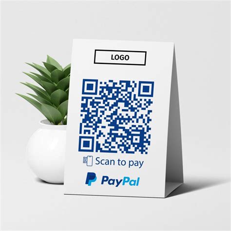 Paypal Pay Qr Code Table Tent Truzzer