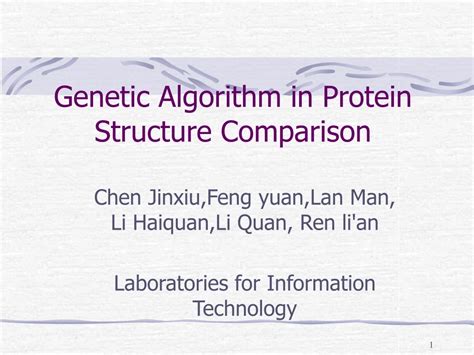 Ppt Genetic Algorithm In Protein Structure Comparison Powerpoint Presentation Id 258732