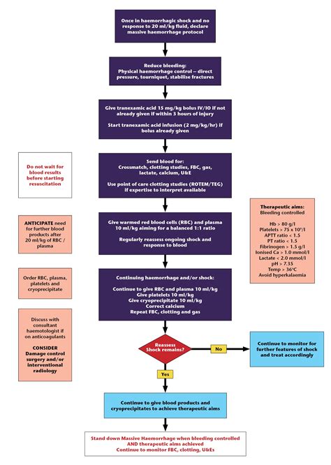 Algorithms Blood And Fluids In Trauma