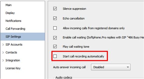 Softphone Pro How To Disable Automatic Call Recording