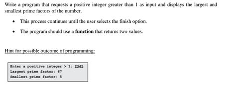 Solved Write A Program That Requests A Positive Integer