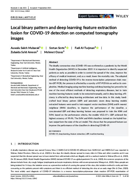 Pdf Local Binary Pattern And Deep Learning Feature Extraction Fusion