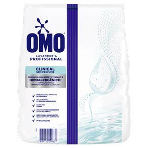 Sabão Em Pó Omo Lavanderia Profissional Clinical Sem Perfume Pacote 4kg