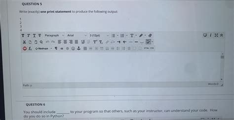 Solved Questions Write Exactly One Print Statement To
