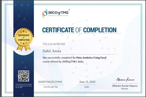 Sahil Arora On Linkedin Completed The Course On Data Analytics Using