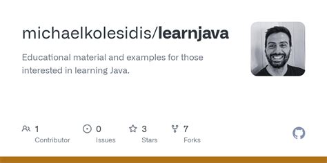 Github Michaelkolesidis Learnjava Educational Material And Examples For Those Interested In