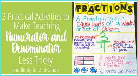 3 Practical Activities To Make Teaching Numerator And Denominator Less Tricky Saddle Up For