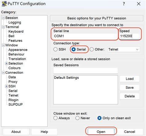 edge 】windows 使用 putty 透過 serial port 進行連接