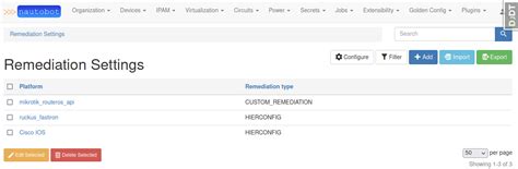 navigate remediation nautobot golden configuration documentation