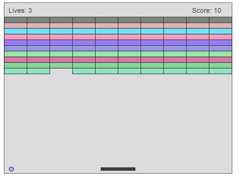 Brick Breaker Game Using Javascript With Source Code Sourcecodester