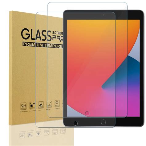 Kiq 2 Pack Tempered Glass Screen Protector For Ipad 9th 8th 7th