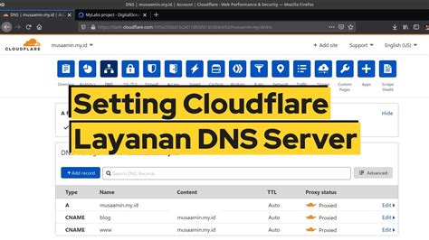 Cara Setting Cloudflare Layanan Dns Server Youtube