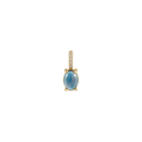Natural London Blue Topaz And Diamond Pendant Popular J