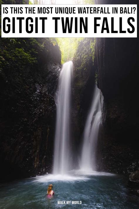 Gitgit Twin Waterfall Balis Incredible Canyon Waterfall — Walk My World