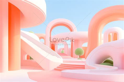 미래 지향적인 건축 배경 사진 및 창의적인 일러스트 무료 다운로드 Lovepik