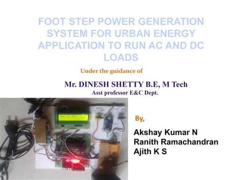 Foot Step Power Generation Pptx Physics Science