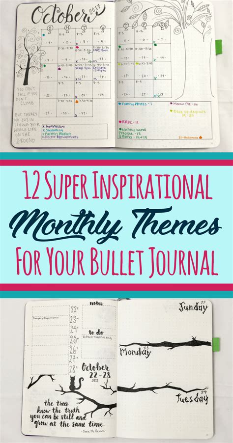 Journal Monthly Theme Ideas Bullet Journal Themes For Beginners