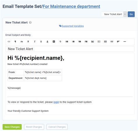 How To Manage Email Templates And Variables In Service Desk
