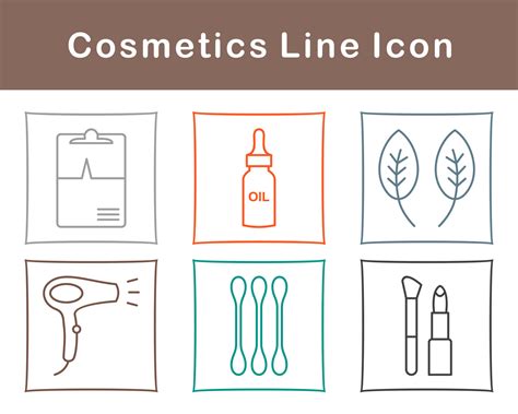 Cosmetics Vector Icon Set 21505152 Vector Art At Vecteezy
