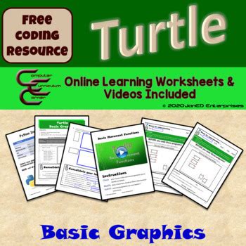 Coding Distance Learning Turtle Graphics Functions Free Video Activities