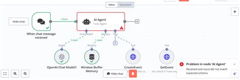 Problem In Node Ai Agent Received Tool Input Did Not Match Expected