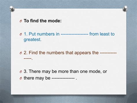 Mean Median Mode Range Ppt PPTX