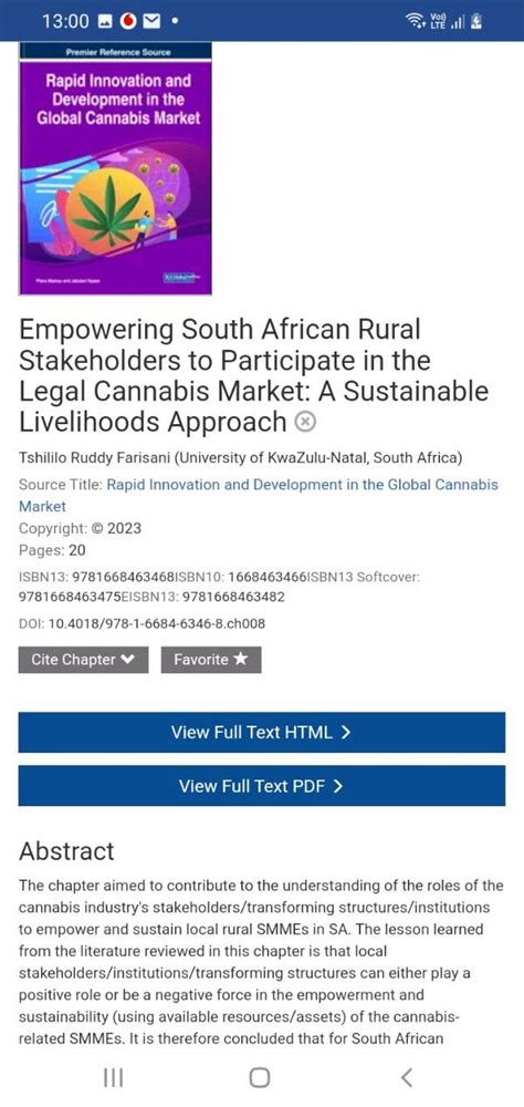 Dr Tshililo Farisani On Linkedin My Newly Published Chapter On The Interesting And Hot Topic Of