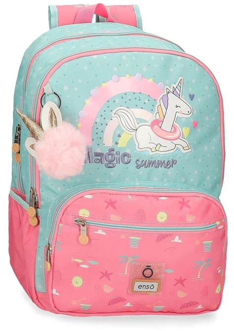 Ученическа раница Enso Magic Summer с две отделения Книжарница Orange