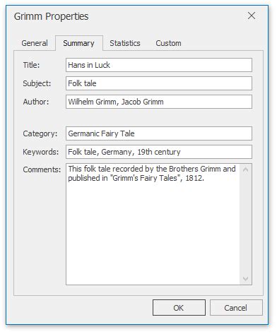 Set Document Properties