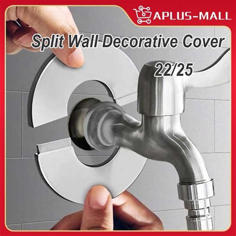 Stainless Steel Wall Split Flange Split Wall Decorative Cover For Less Than 2 4cm Bore Shopee