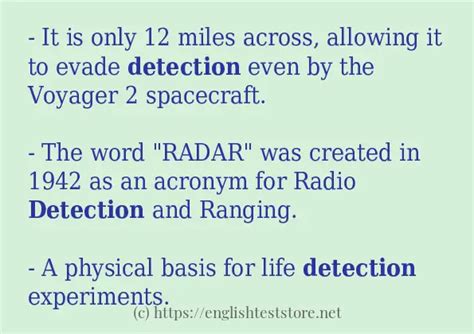 Detection Use In Sentences Englishteststore Blog