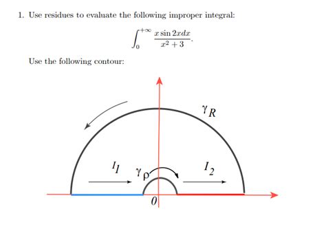 Solved 1 Use Residues To Evaluate The Following Improper